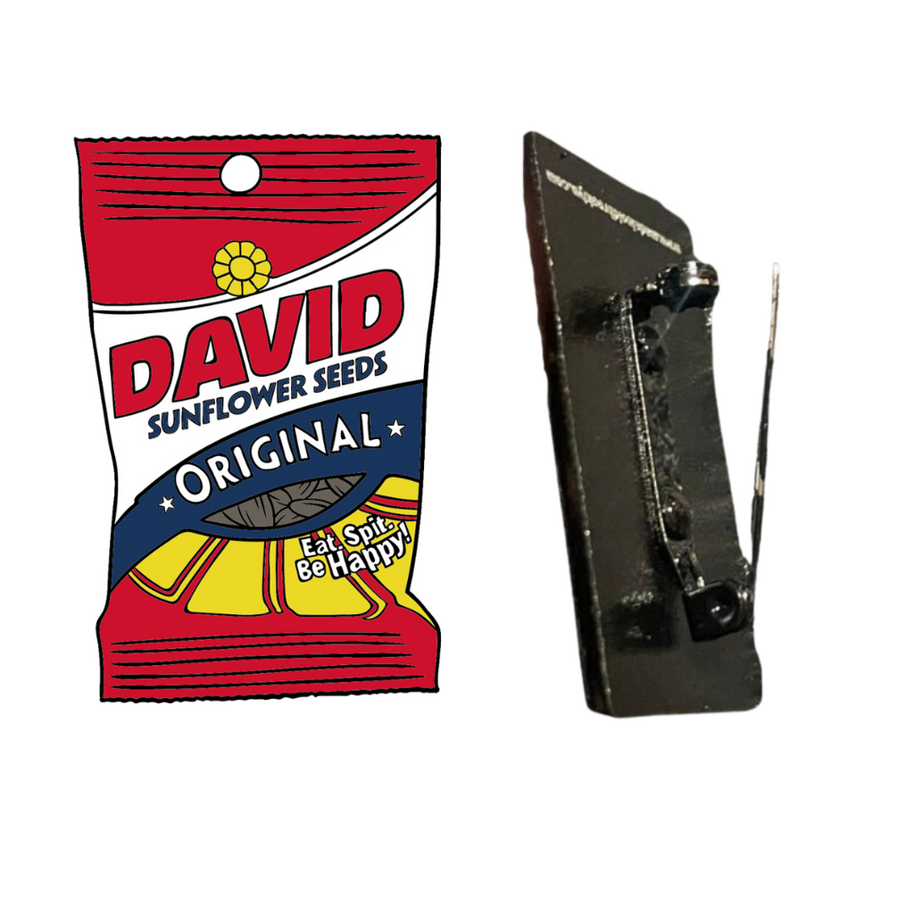 David's Sunflower Seeds Enamel Pin